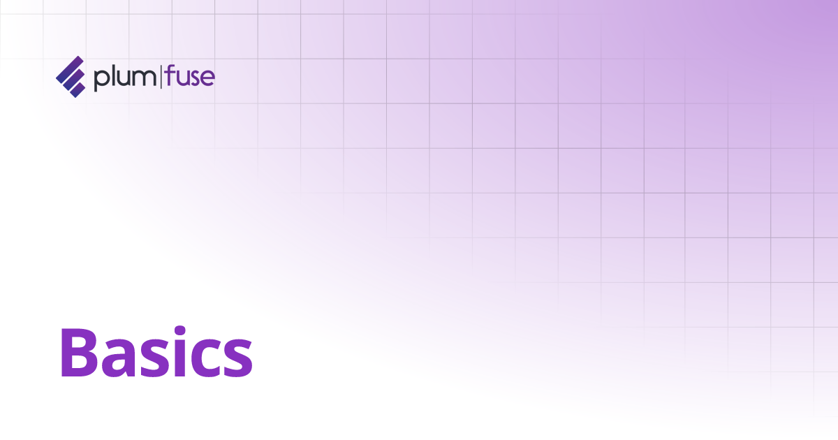 Basics | Plum Fuse Documentation